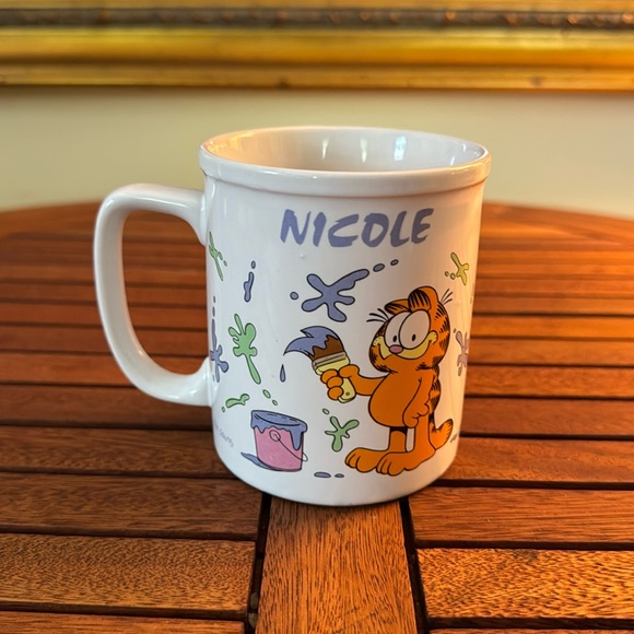 Garfield | Dining | Vintage 978 Garfield Nicole Painting Coffee Mug ...
